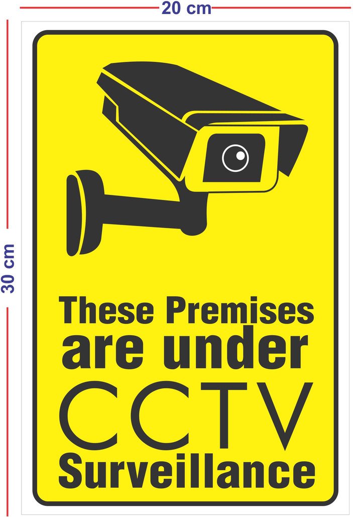 CCTV Surveillance Premises Sticker – Self Adhesive – ShopWish